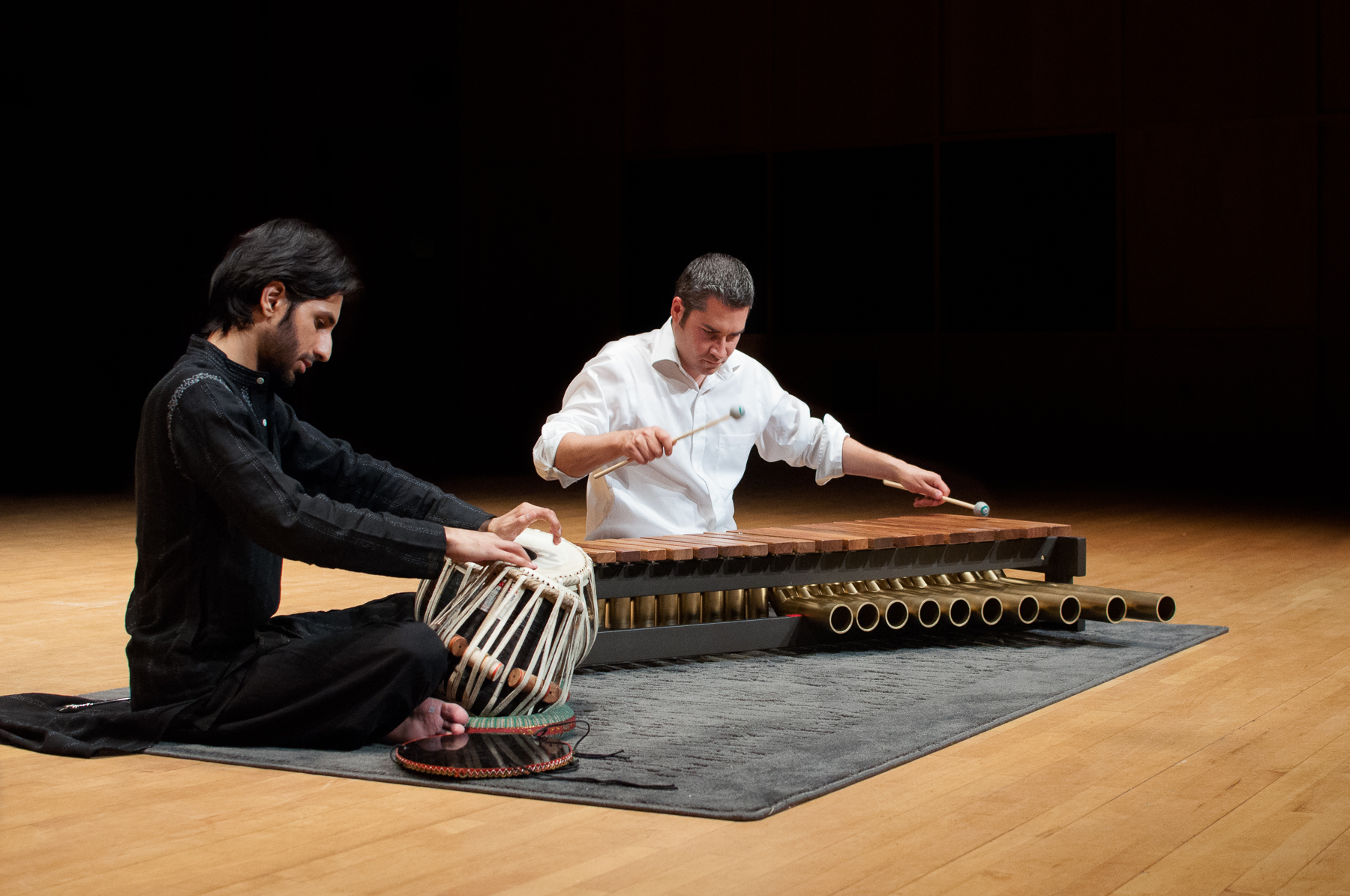Rod Thomas Squance, marimba and Abbas Janmohamed, tabla